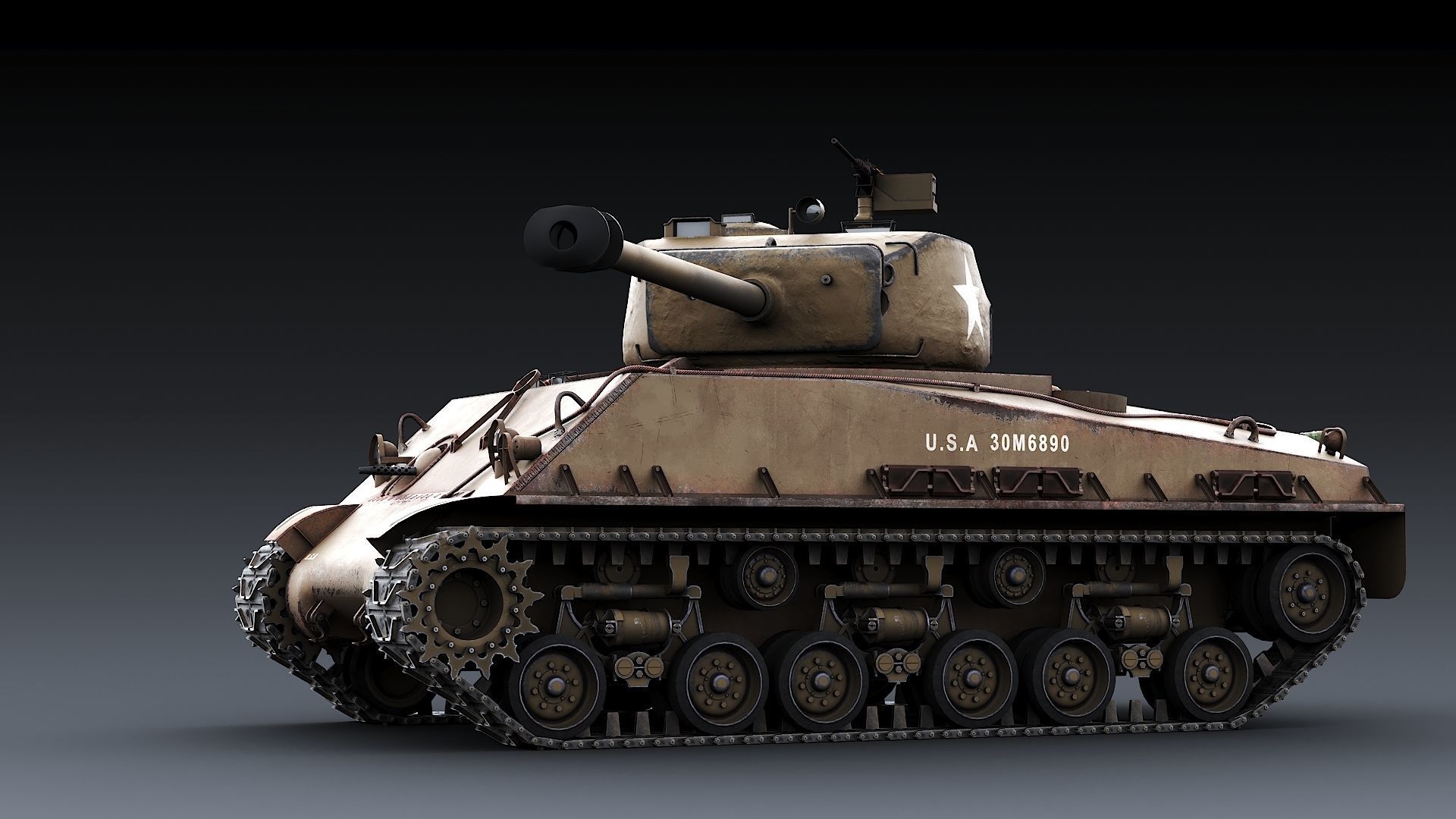 3D model Tank M4A2 76W VR / AR / low-poly | CGTrader
