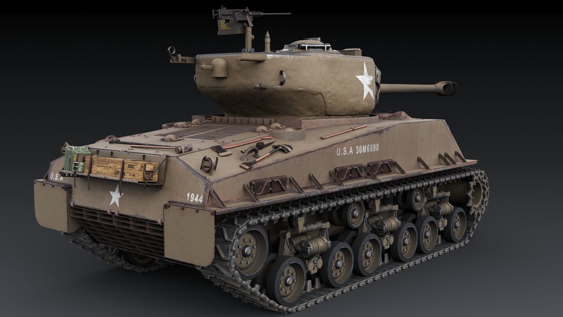 3D model Tank M4A2 76W VR / AR / low-poly | CGTrader