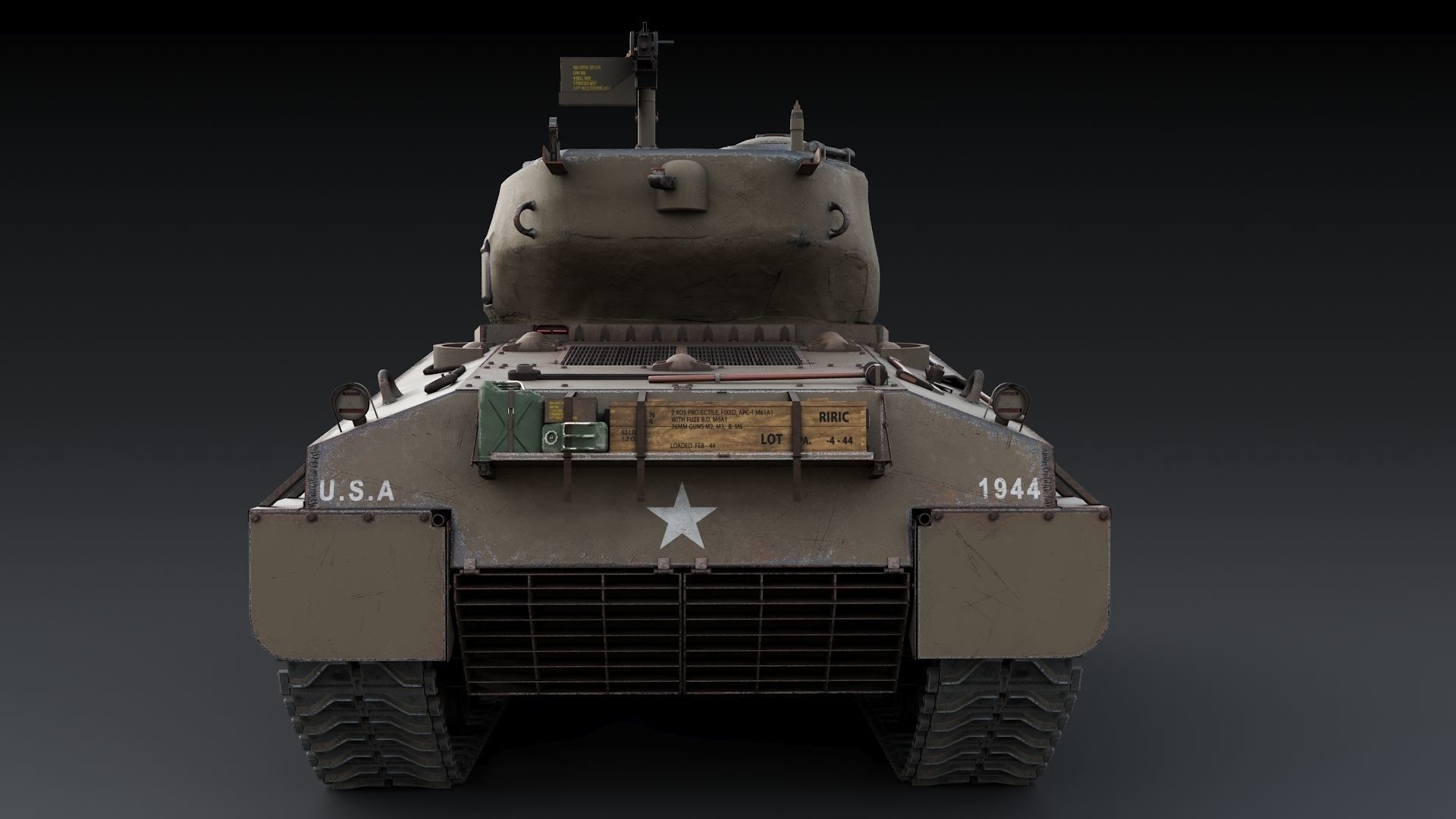 3D model Tank M4A2 76W VR / AR / low-poly | CGTrader