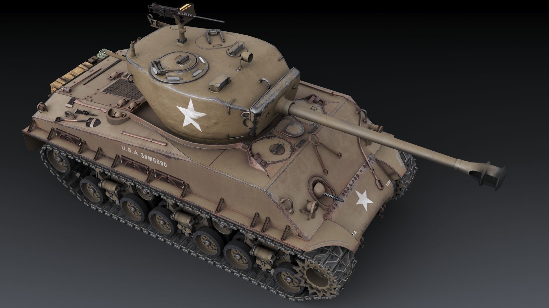 3D model Tank M4A2 76W VR / AR / low-poly | CGTrader
