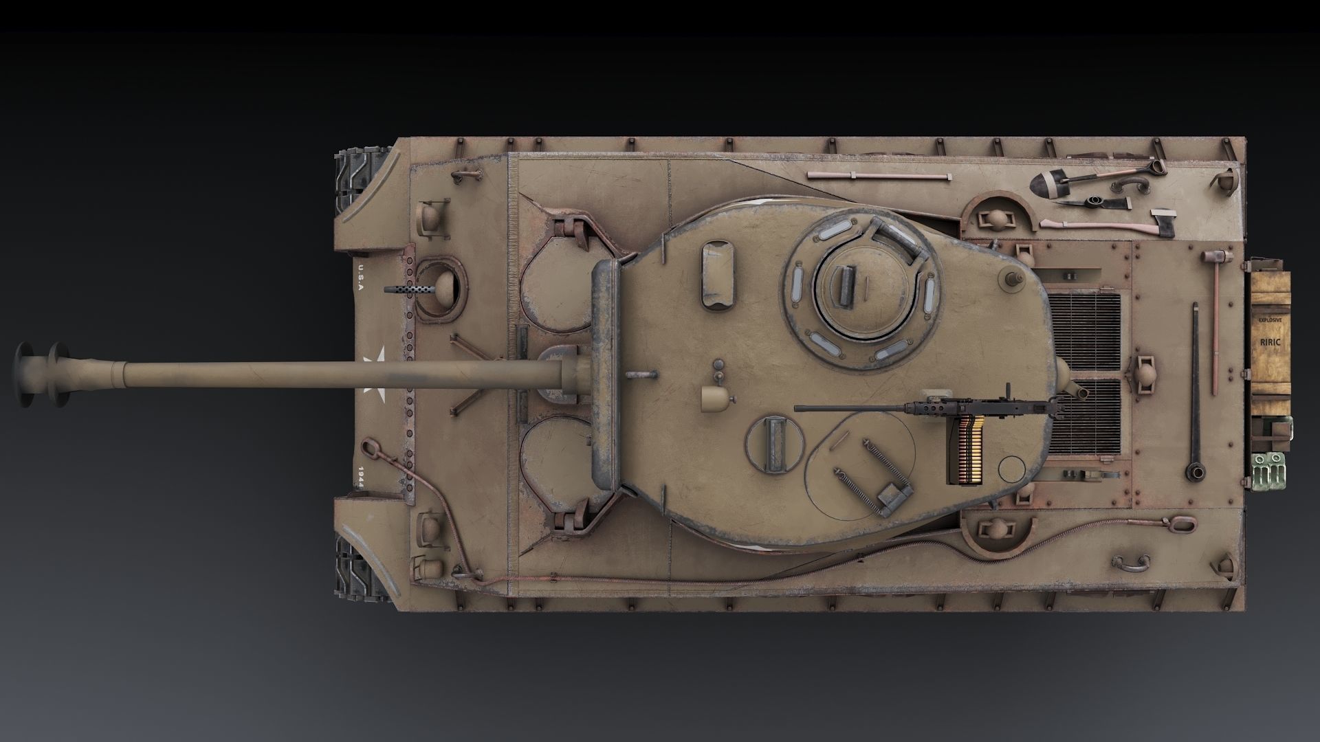 3D model Tank M4A2 76W VR / AR / low-poly | CGTrader