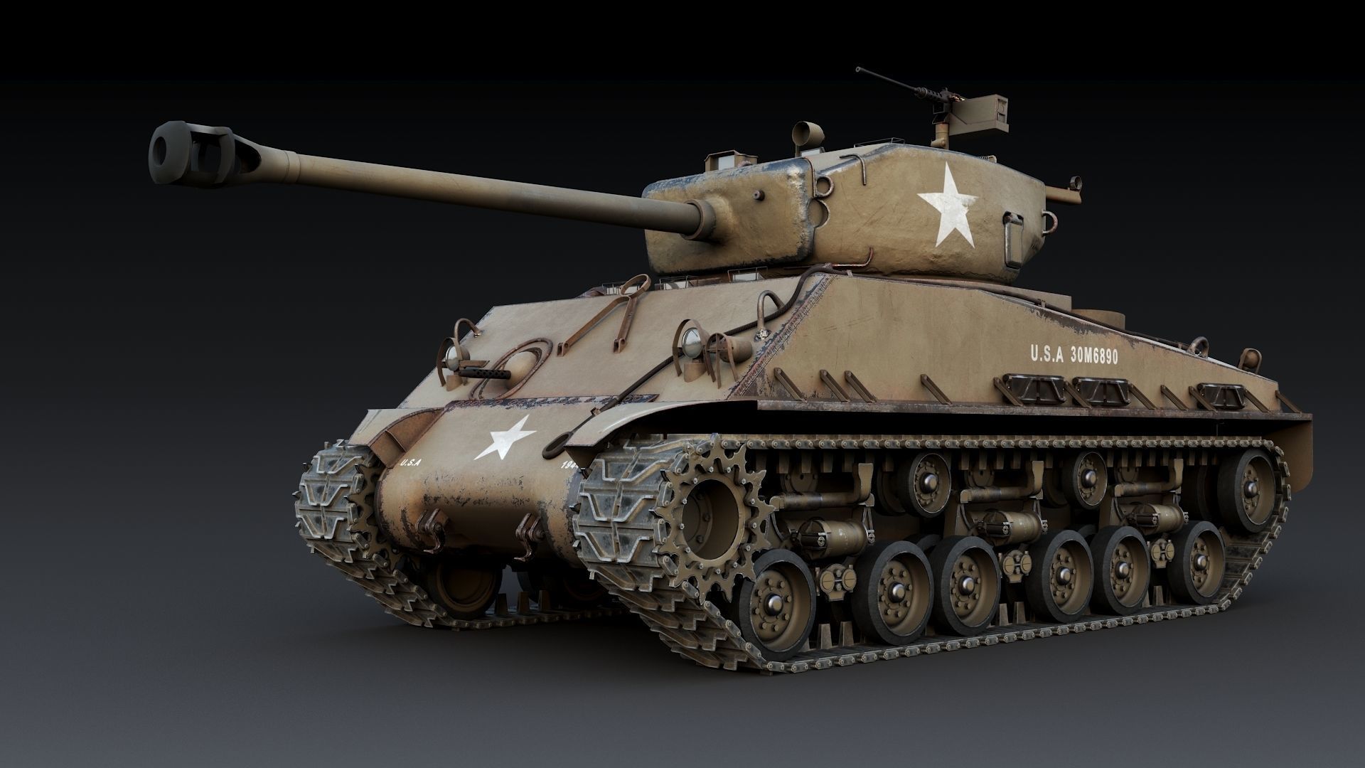 3D model Tank M4A2 76W VR / AR / low-poly | CGTrader