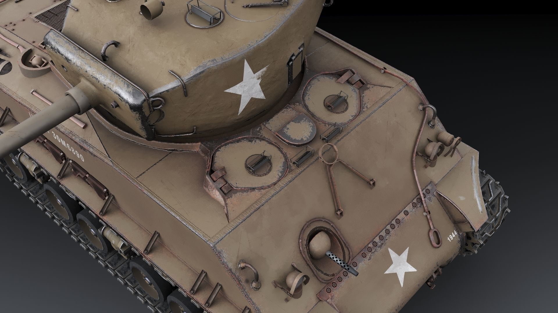 3D model Tank M4A2 76W VR / AR / low-poly | CGTrader