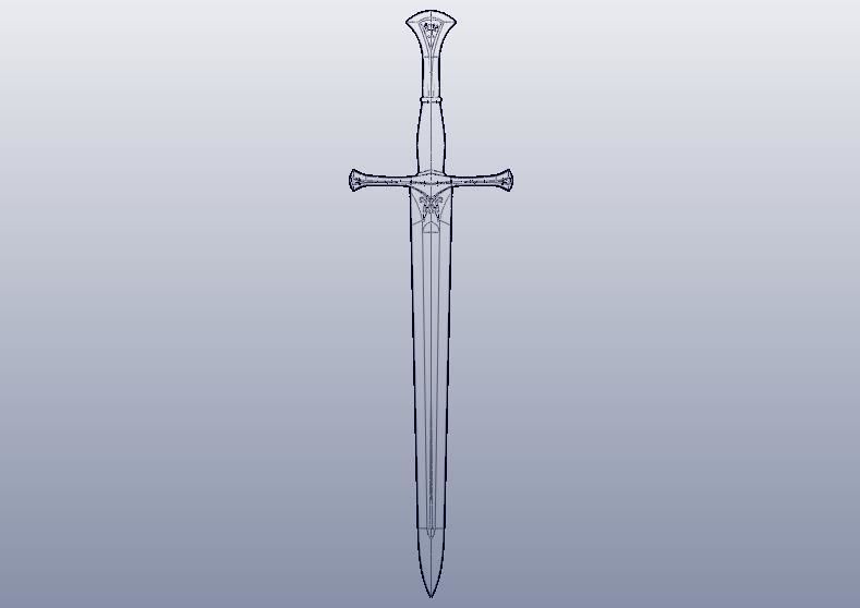Isildur Sword 3D model 3D printable | CGTrader