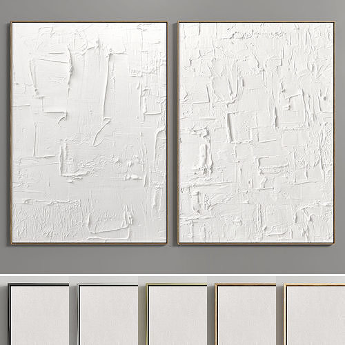 3D model Plaster Two Photo Frame E-53 VR / AR / low-poly | CGTrader