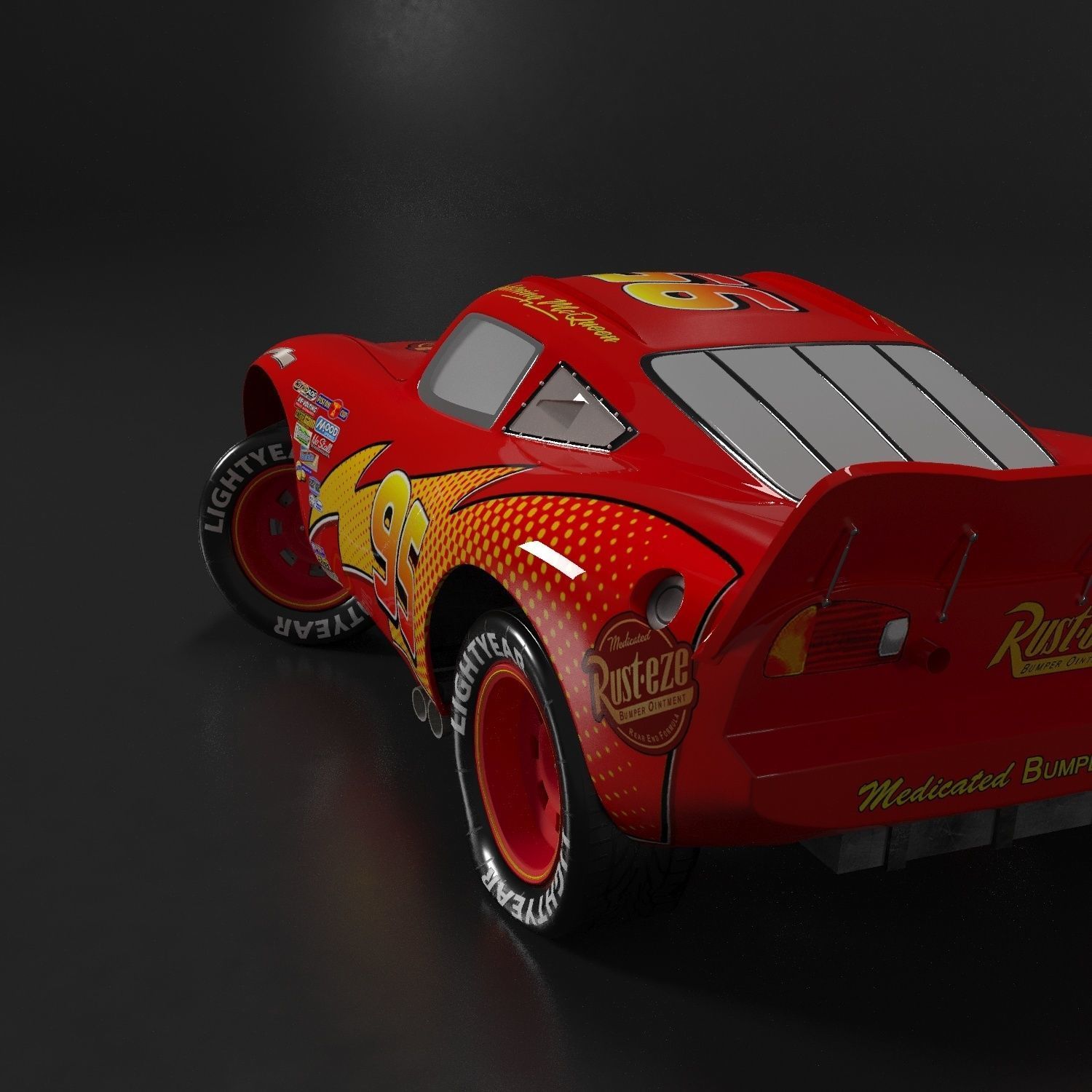 Lightning Mcqueen 3D Rigging 3D model animated rigged | CGTrader