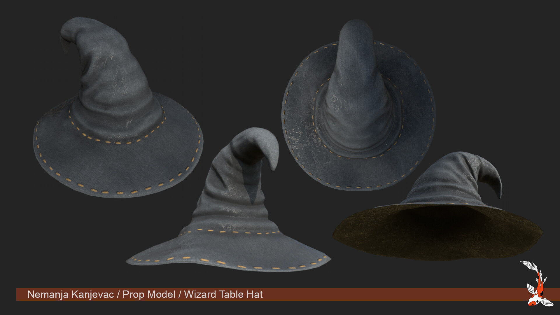 3D model Wizard Table Hat VR / AR / low-poly | CGTrader