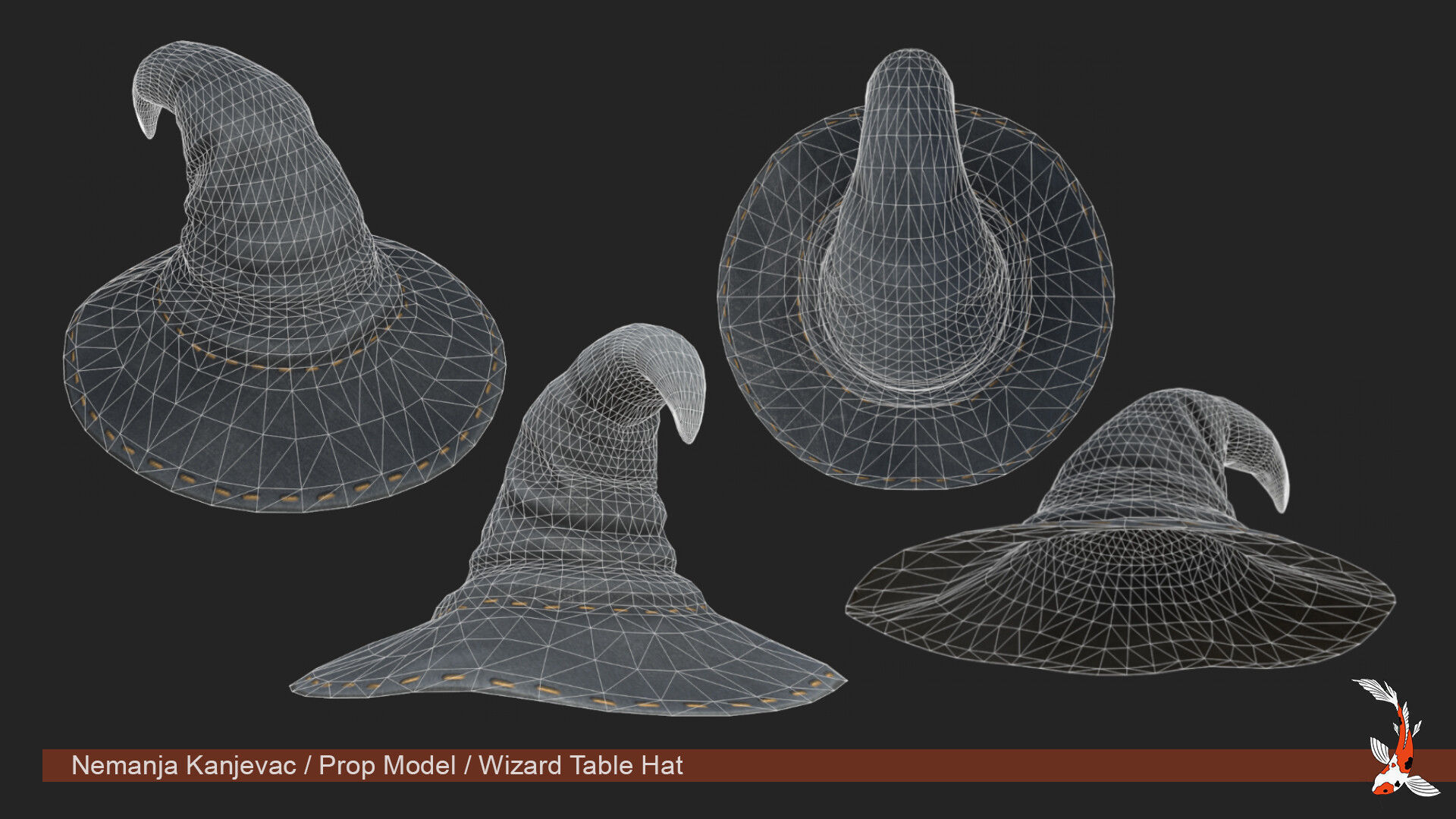 3D model Wizard Table Hat VR / AR / low-poly | CGTrader