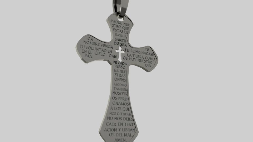 3D model CROSS WITH TEXT VR / AR / low-poly | CGTrader