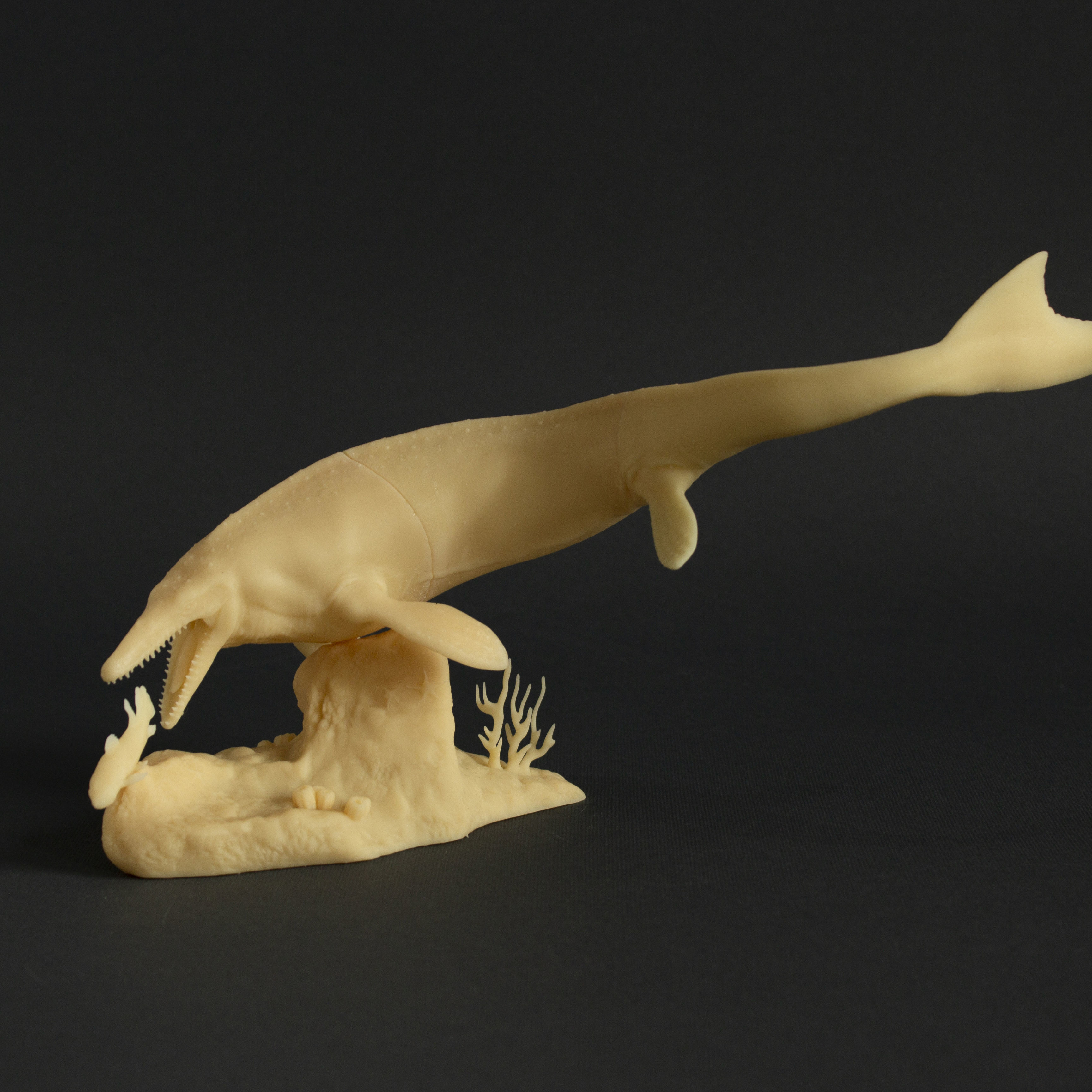 Mosasaur hunting Coelacanth 3D model 3D printable | CGTrader