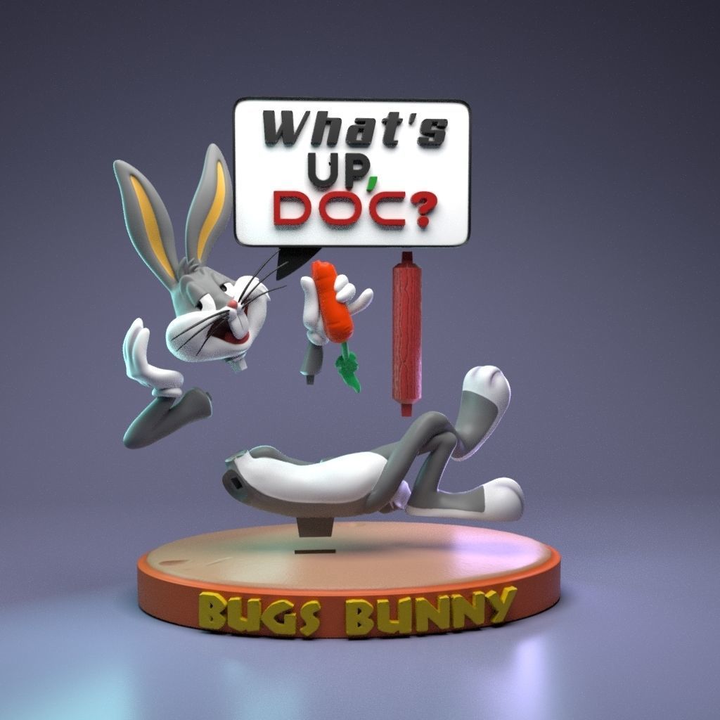 Bugs Bunny 3D model 3D printable | CGTrader
