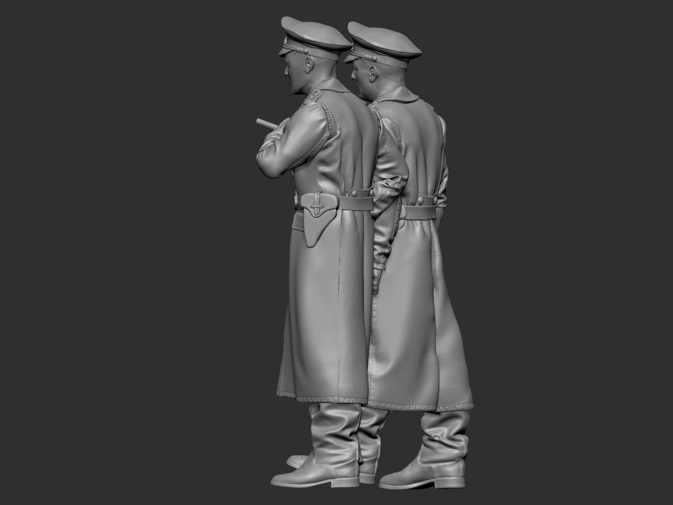 German Officers 3D model 3D printable | CGTrader