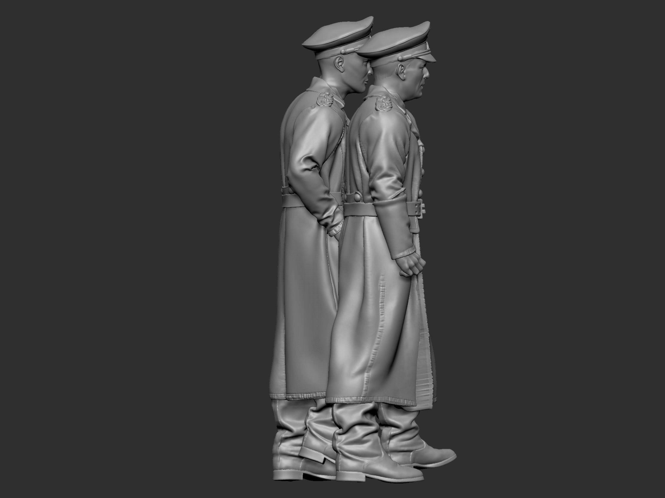 German Officers 3D model 3D printable | CGTrader