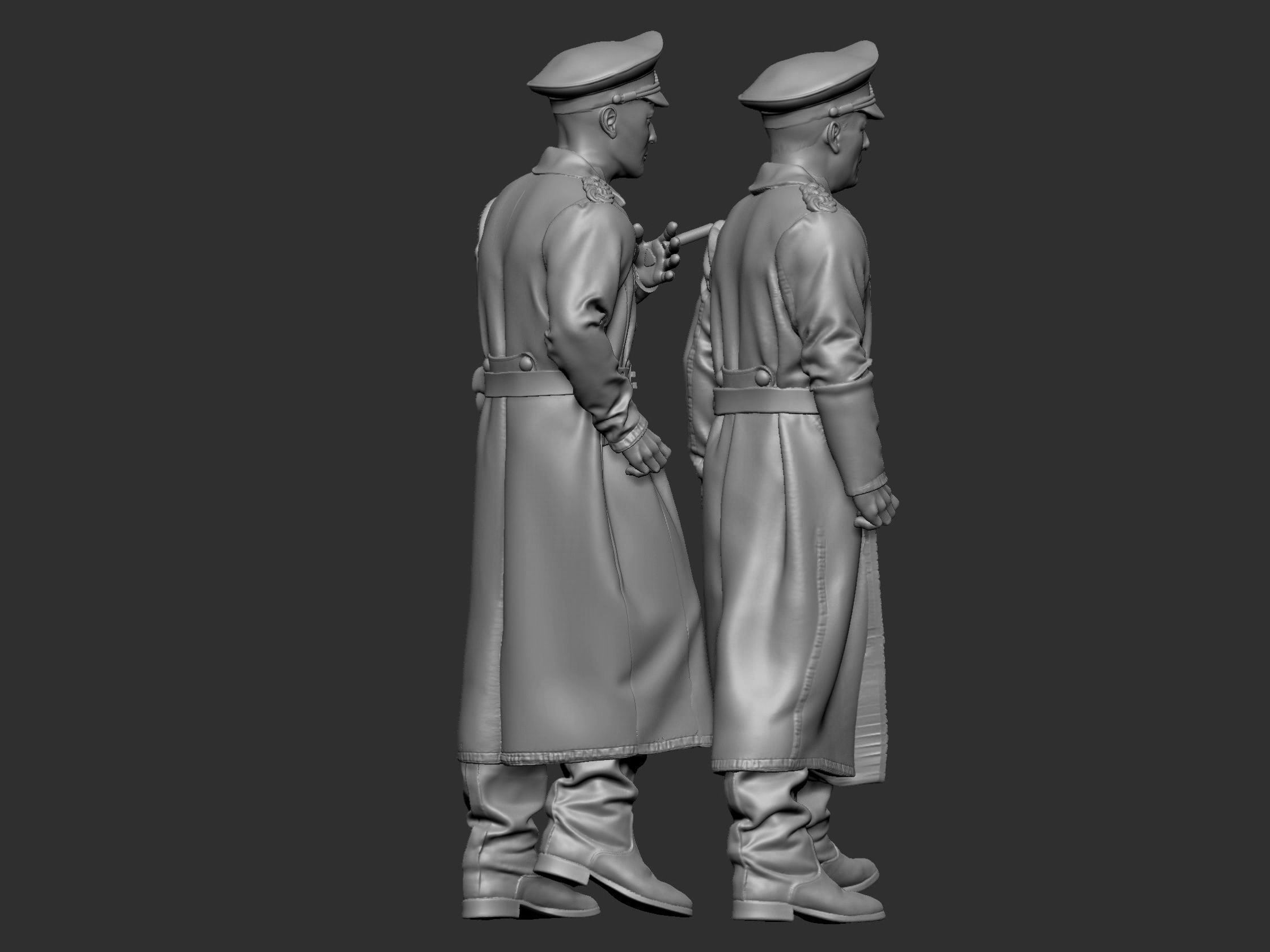 German Officers 3D model 3D printable | CGTrader