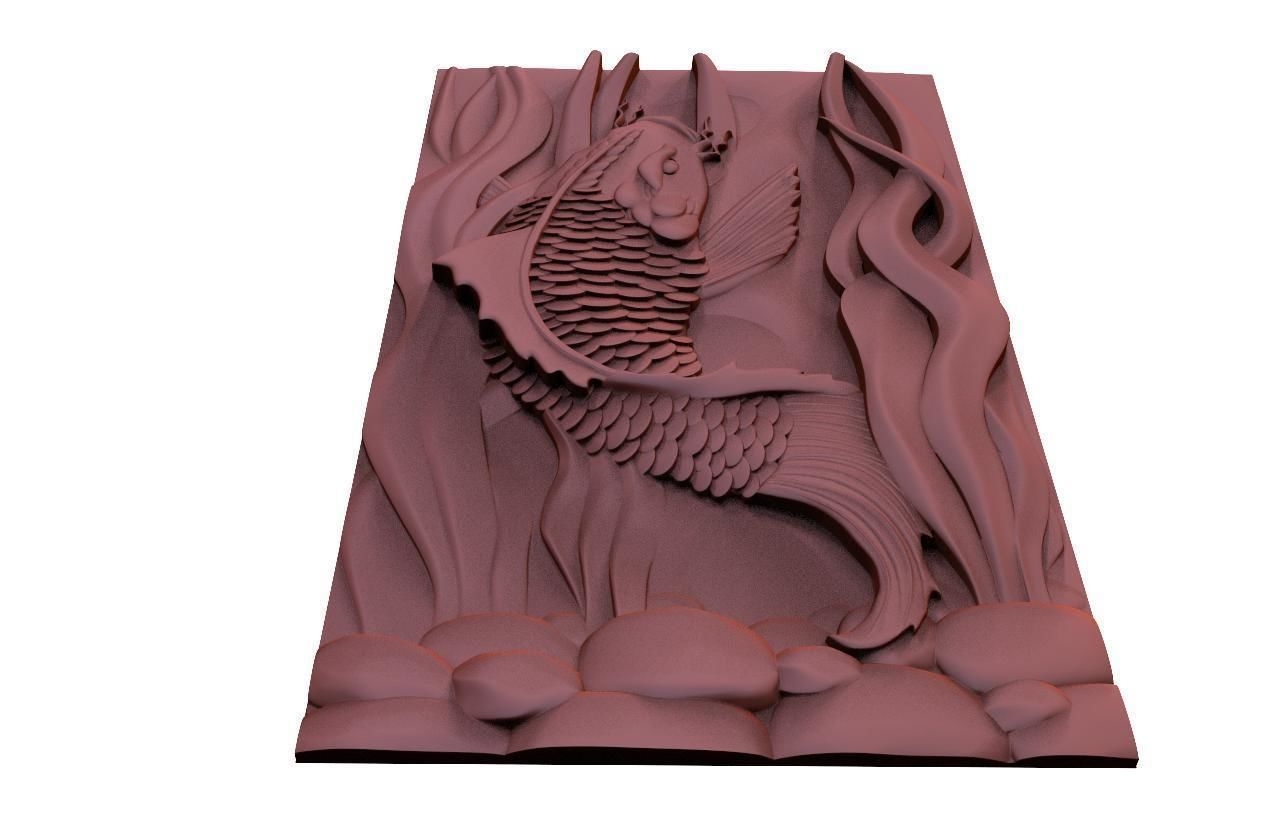 Koi fish CNC 3 3D model 3D printable | CGTrader