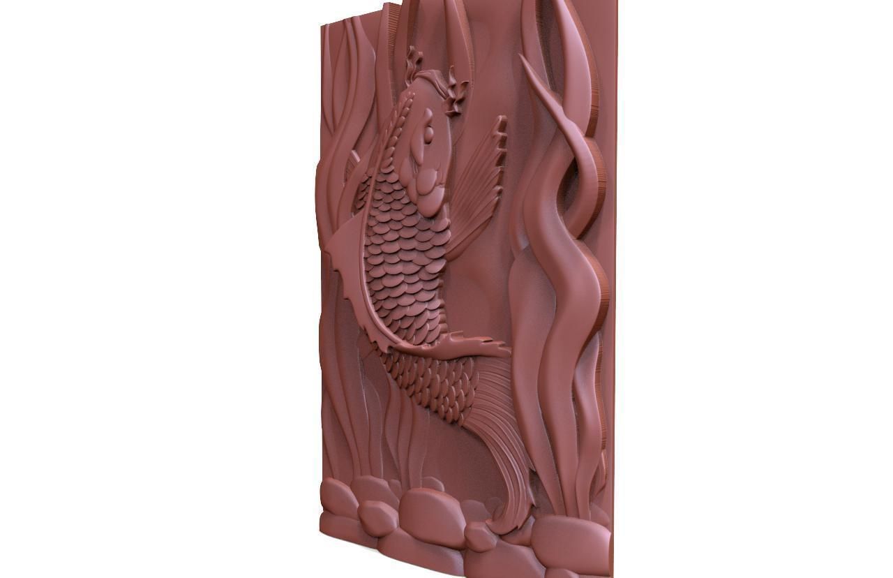Koi fish CNC 3 3D model 3D printable | CGTrader
