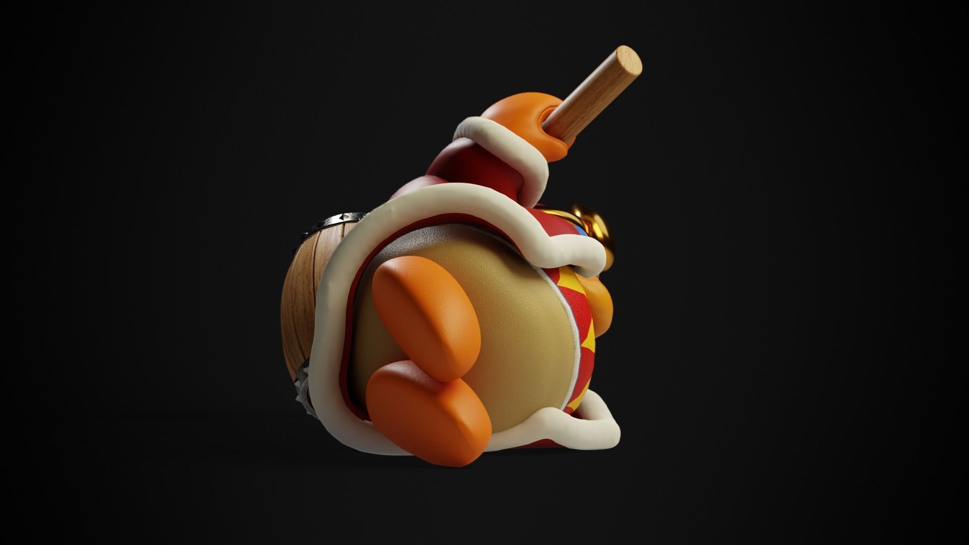 King Dedede Lounging 3D model 3D printable | CGTrader