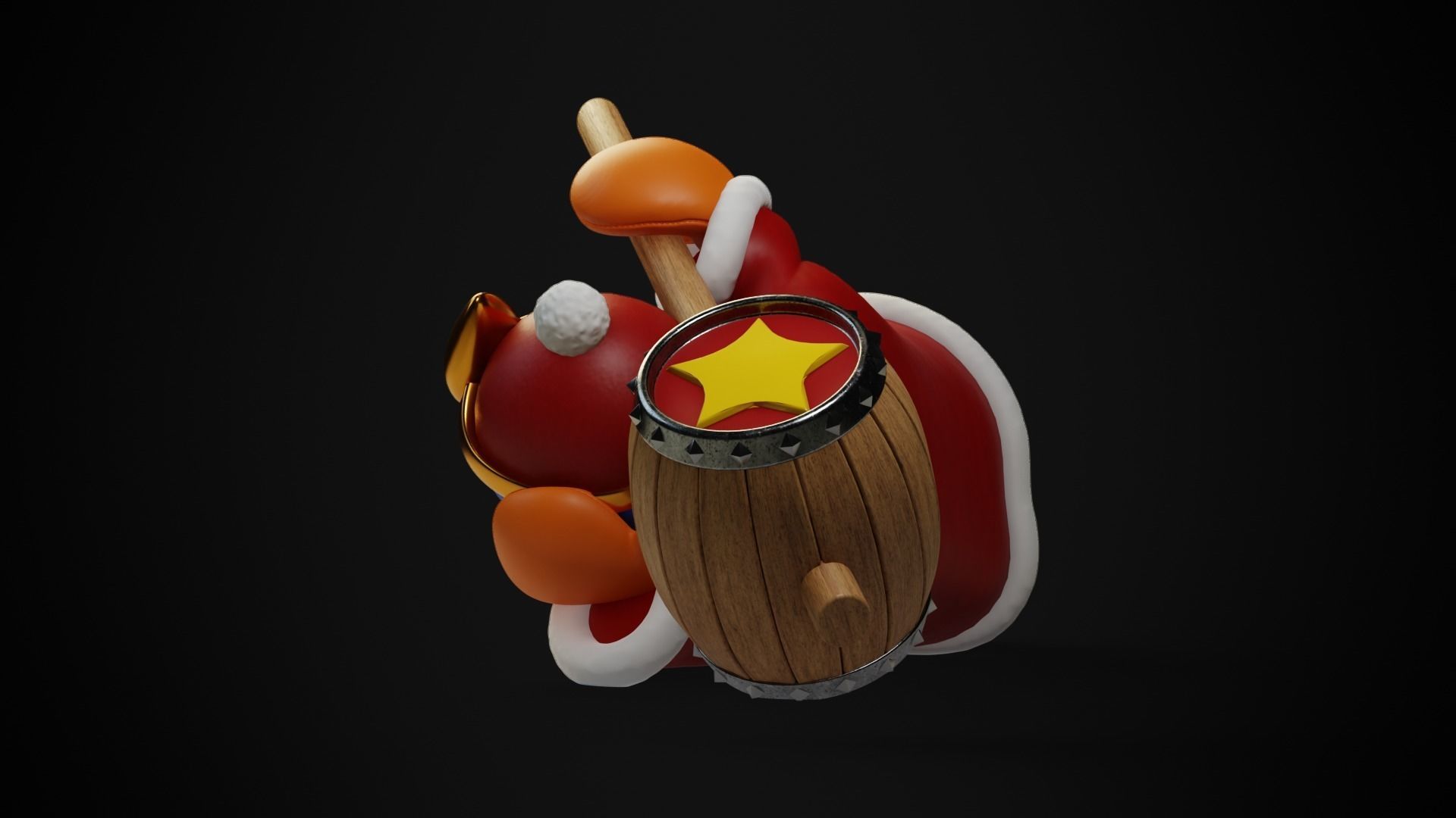 King Dedede Lounging 3D model 3D printable | CGTrader