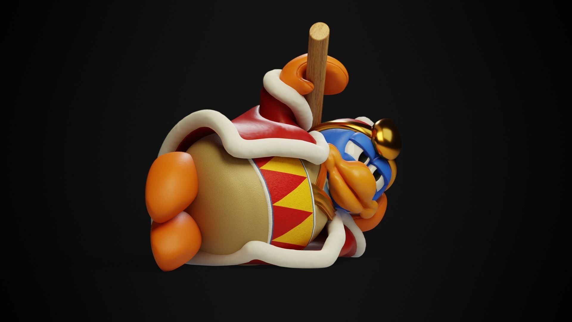 King Dedede Lounging 3D model 3D printable | CGTrader