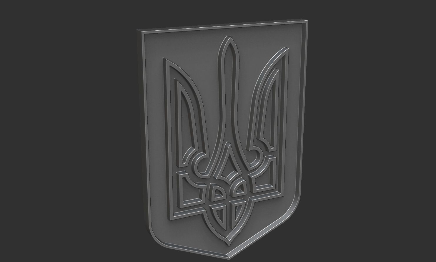 3D Emblem of Ukraine print 3D model 3D printable | CGTrader