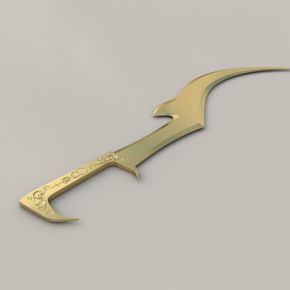 Ancient Greek Sickle Sword 3D model 3D printable | CGTrader