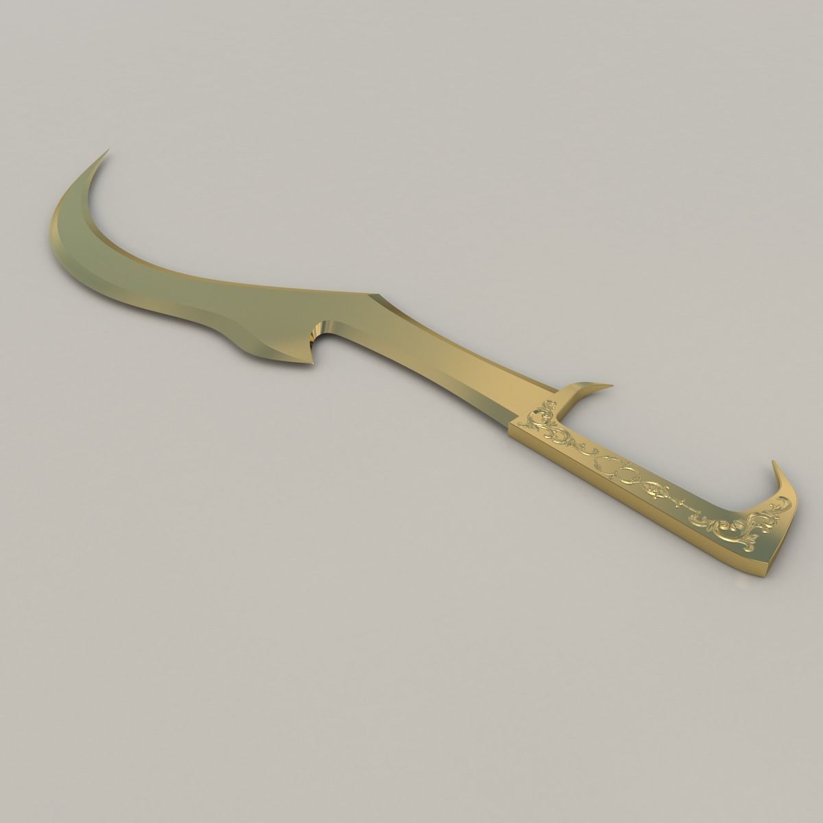 Ancient Greek Sickle Sword 3D model 3D printable | CGTrader