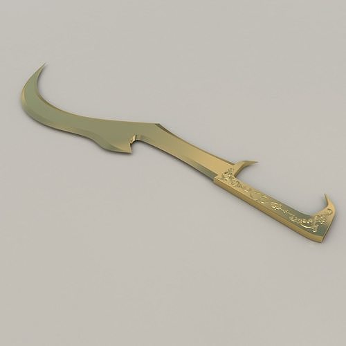 Ancient Greek Sickle Sword 3D model 3D printable | CGTrader