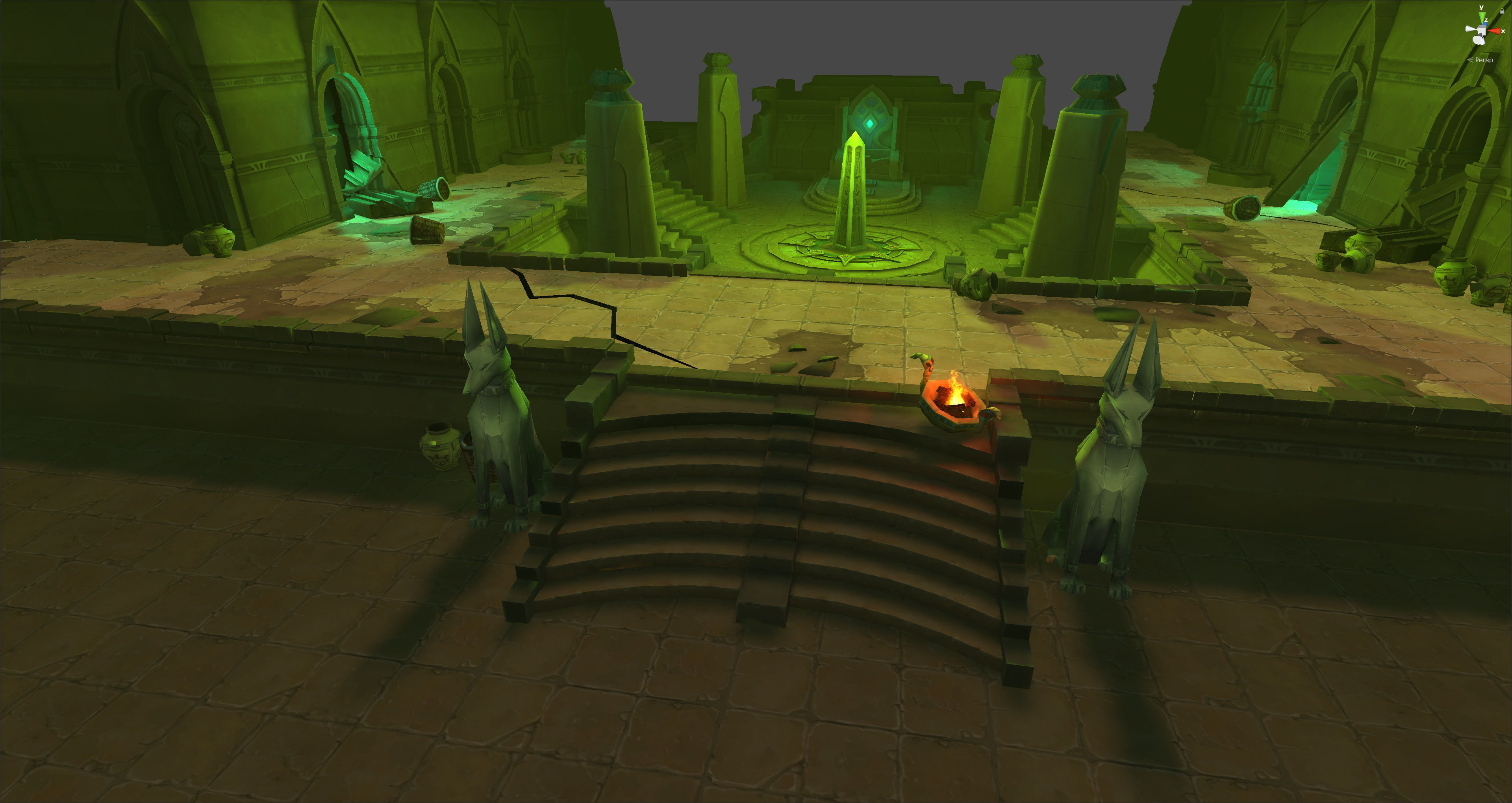 3D model Fantasy Chess RPG Environment - Pyramid Dungeon VR / AR / low ...