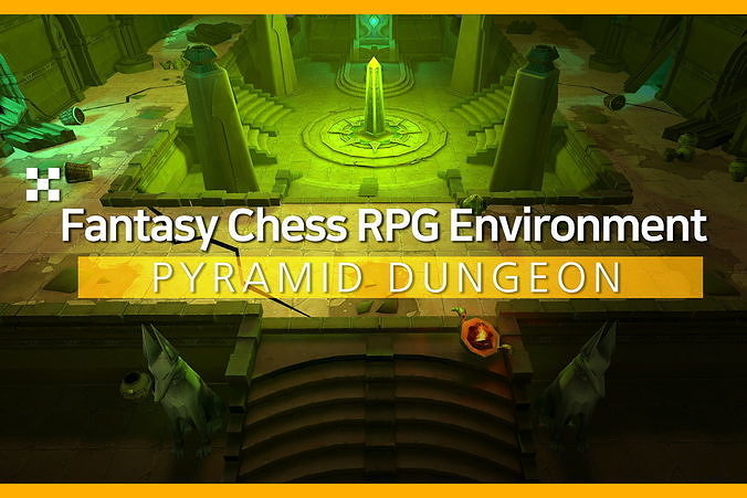 3D model Fantasy Chess RPG Environment - Pyramid Dungeon VR / AR / low ...