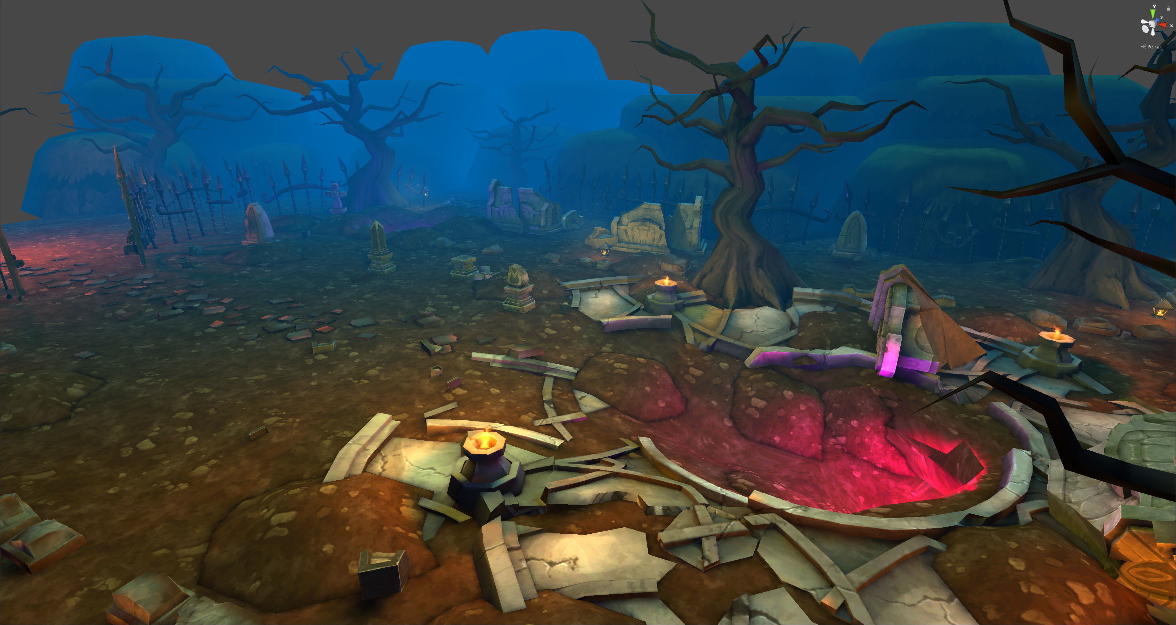 3D model Fantasy Chess RPG Environment - Spooky Cemetery VR / AR / low ...