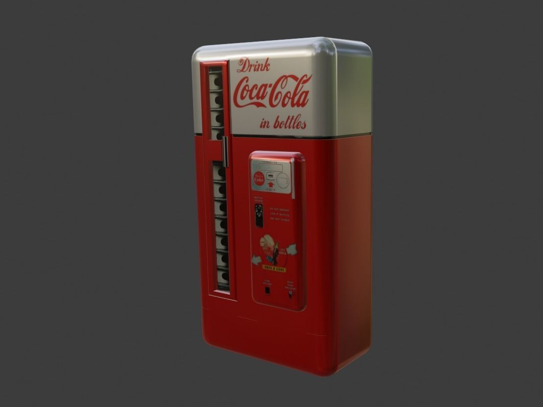 3D model Vintage Coca Cola Vending Machine VR / AR / low-poly | CGTrader