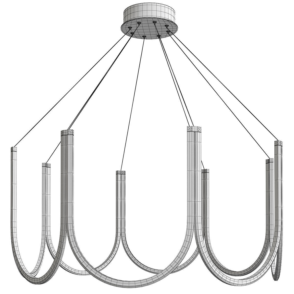 3D model U Shaped Metal Suspended Lighting VR / AR / low-poly | CGTrader