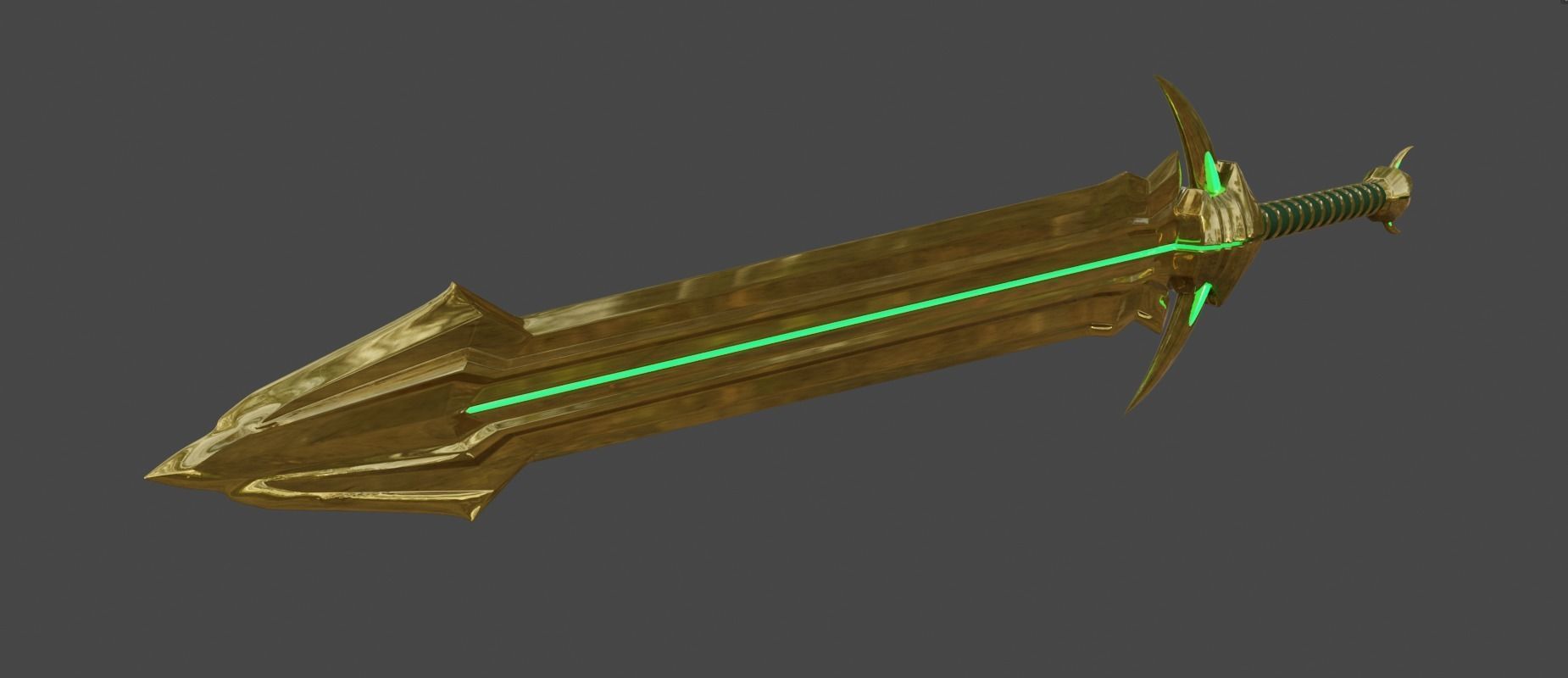 Gold Sword 3D model | CGTrader