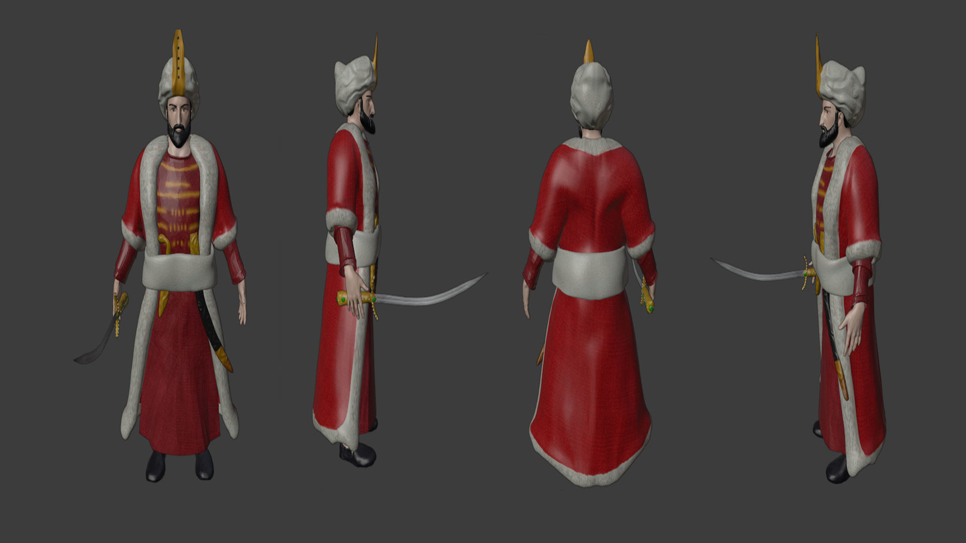 3D model Fatih Sultan Mehmet VR / AR / low-poly | CGTrader