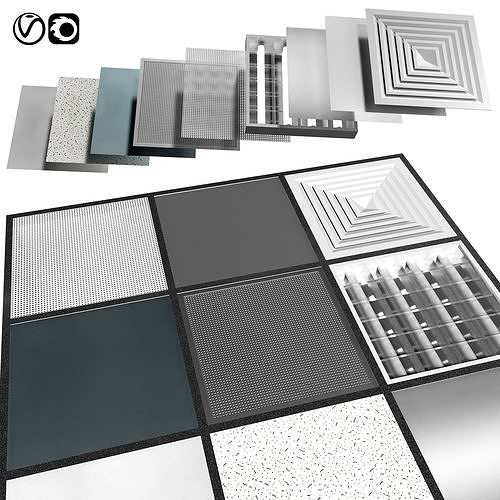 Collection of Armstrong ceilings 3D model | CGTrader