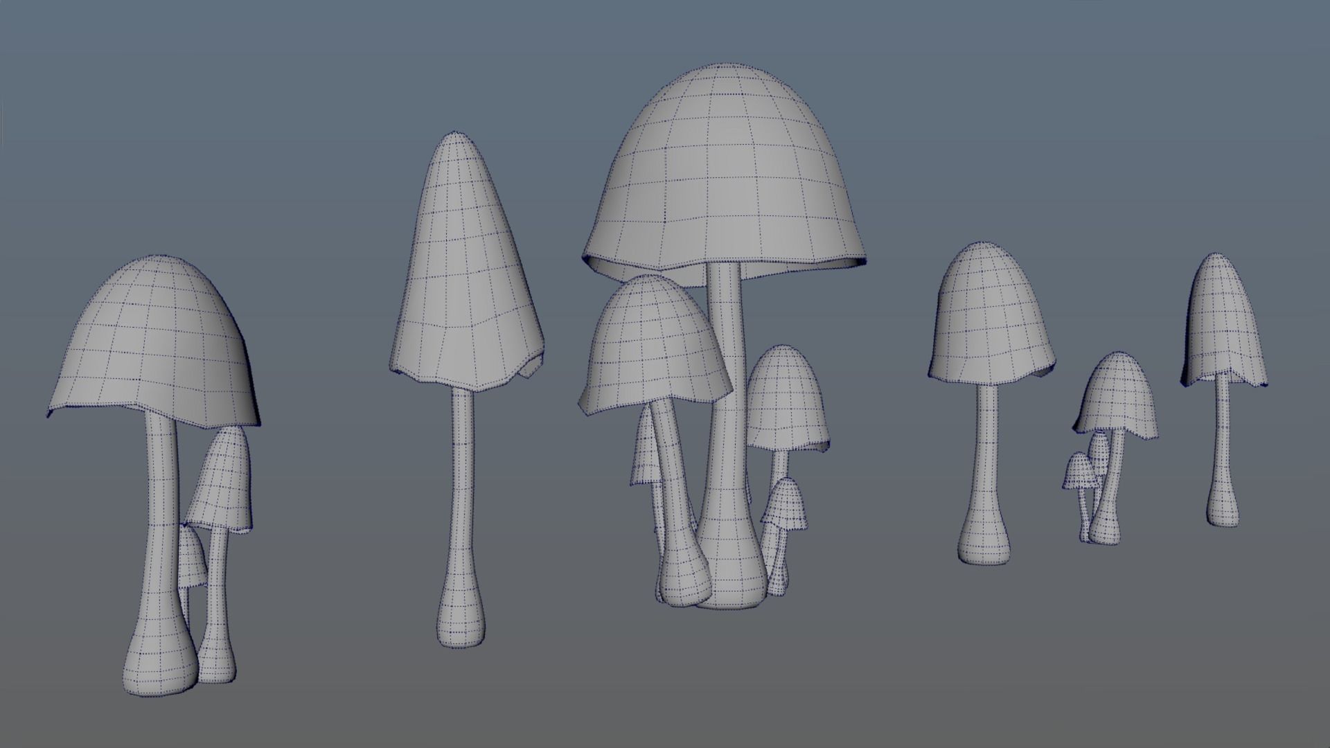 3D model Mushroom plus Emissive Textures PBR Low-poly 3D model VR / AR ...