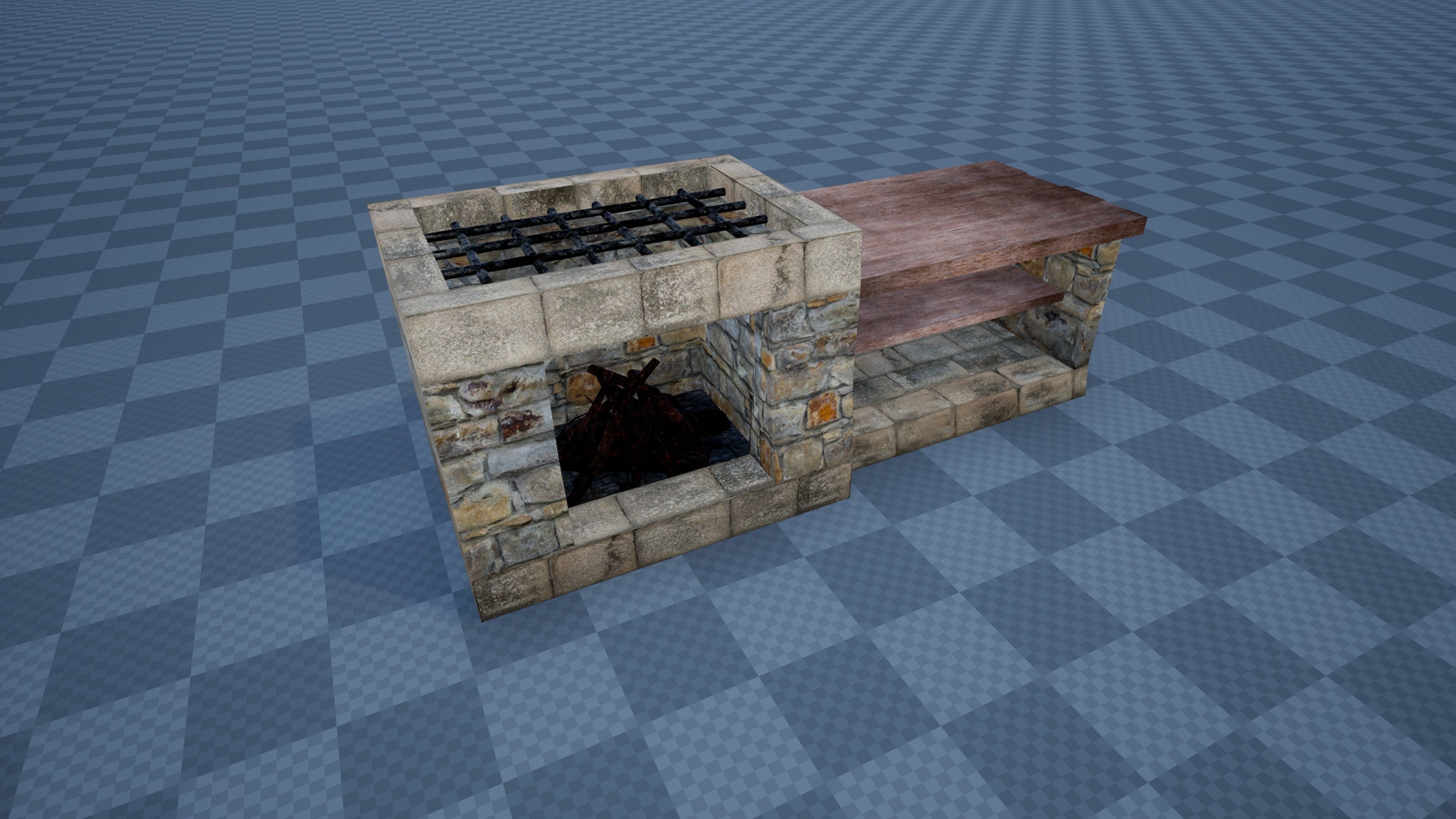 3D model Medieval furnace - Lowpoly Game Ready VR / AR / low-poly ...