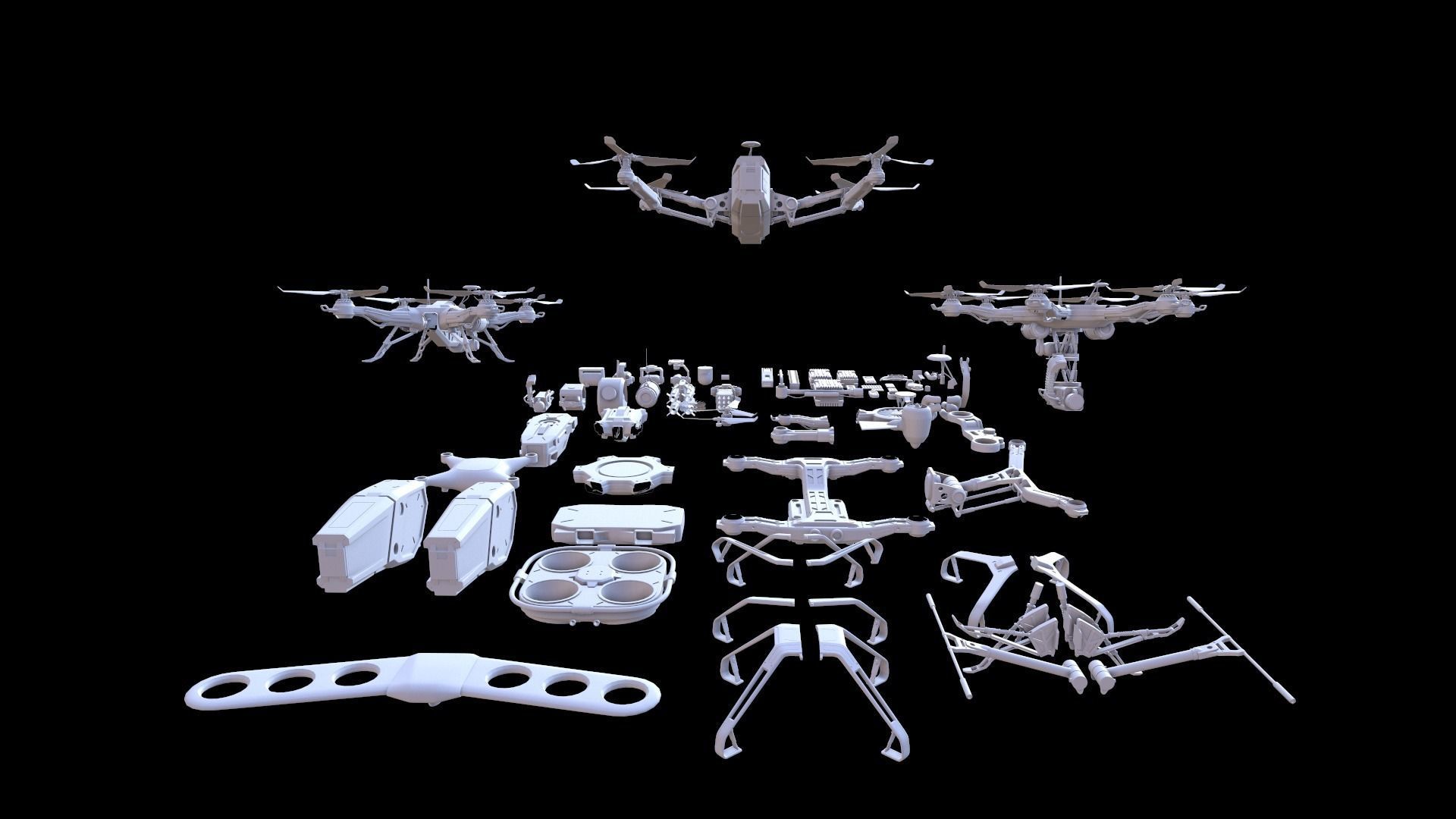 Drone Kitbash3d 3D model | CGTrader