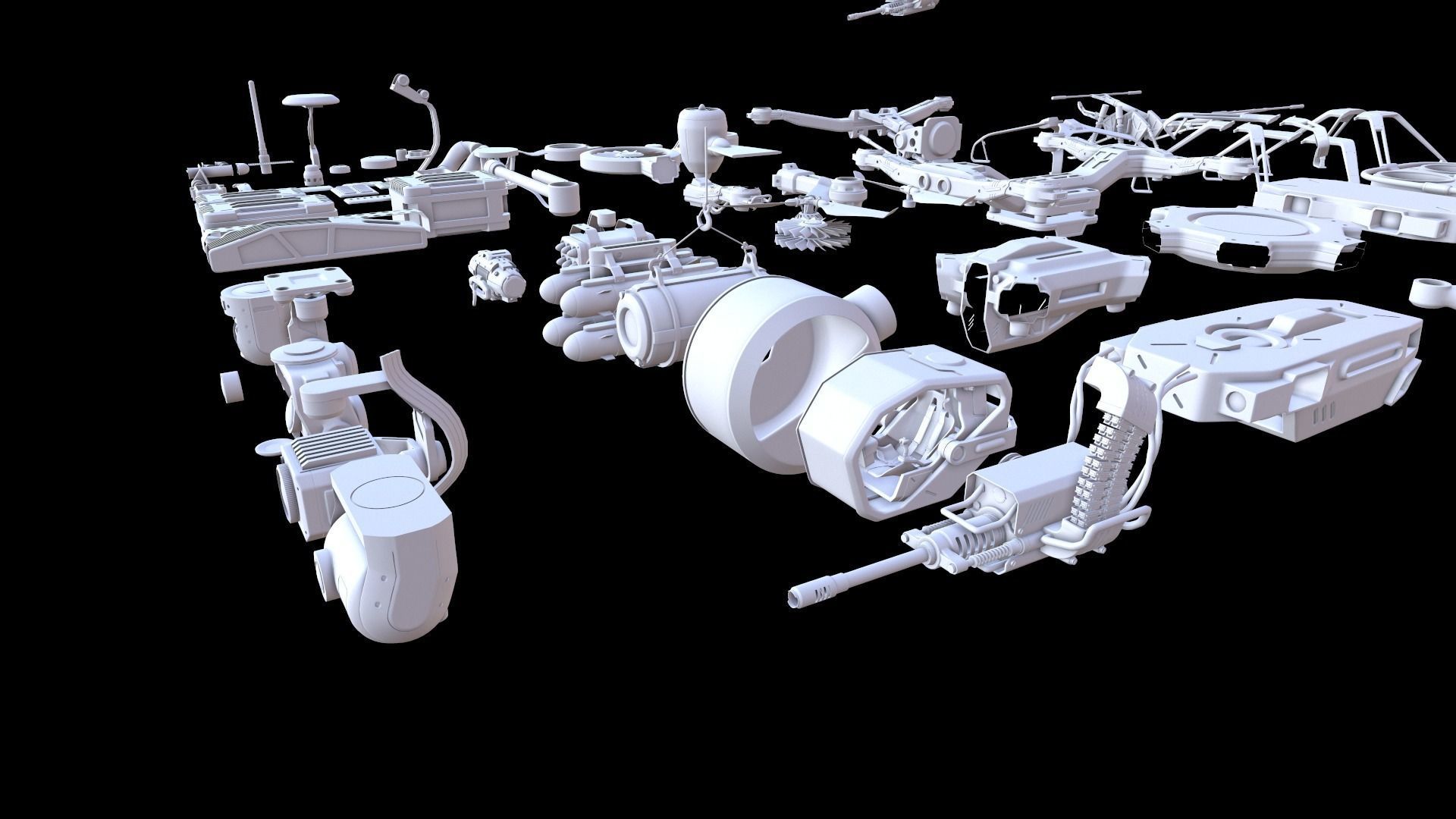 Drone Kitbash3d 3D model | CGTrader