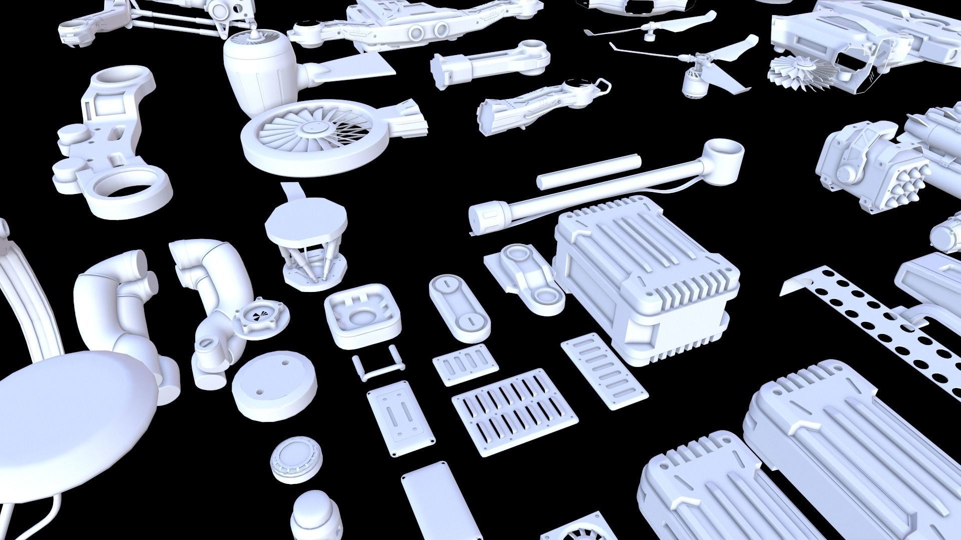 Drone Kitbash3d 3D model | CGTrader