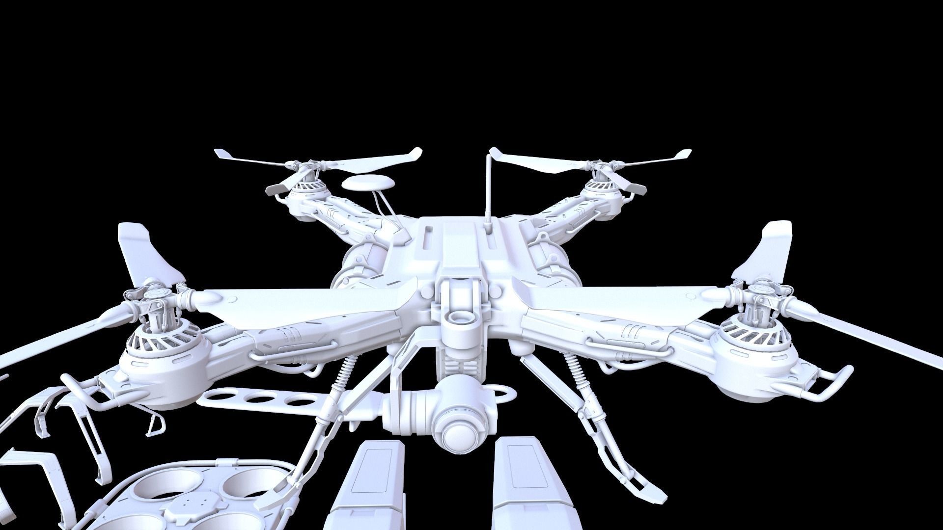 Drone Kitbash3d 3D model | CGTrader