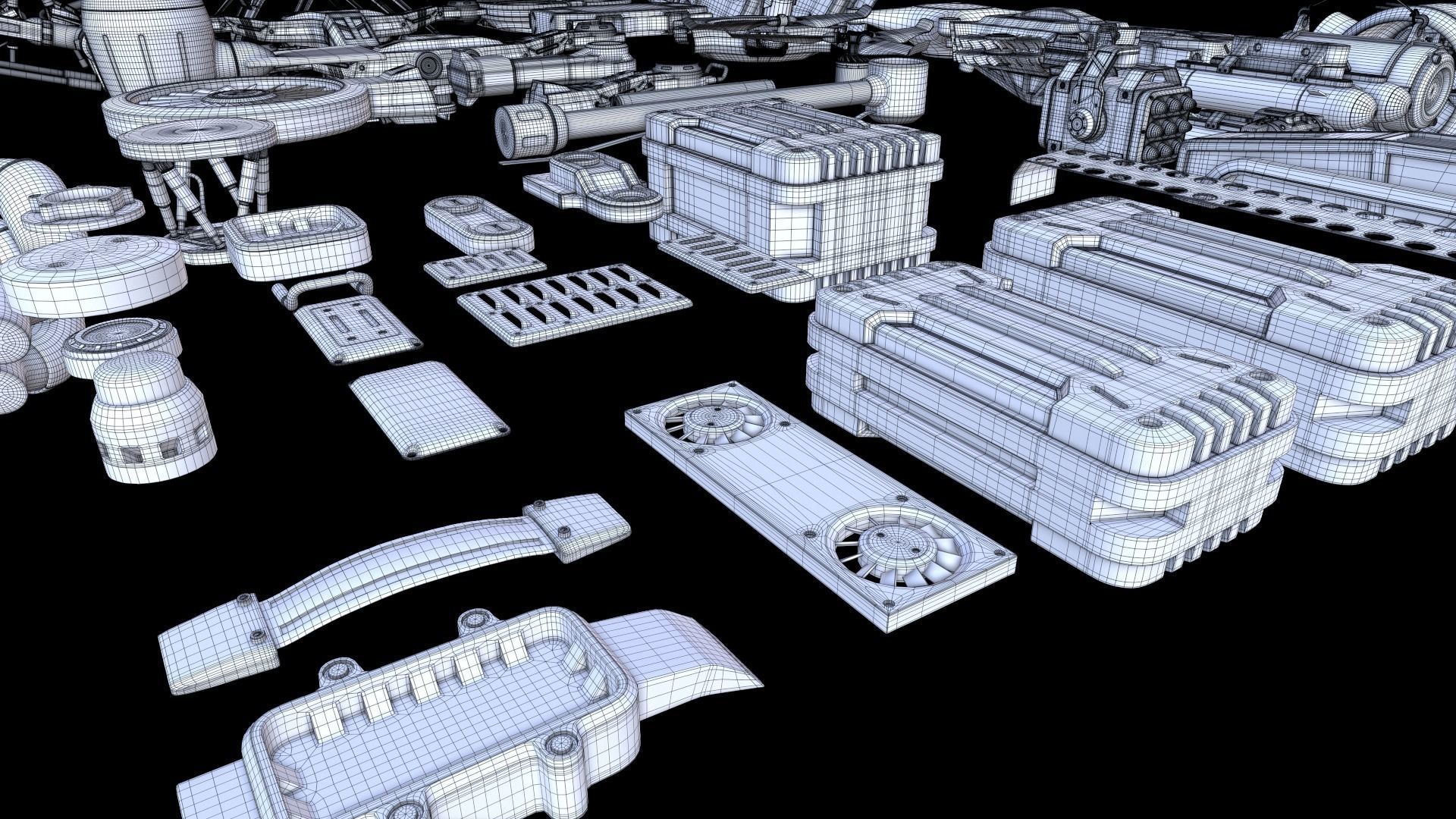 Drone Kitbash3d 3D model | CGTrader