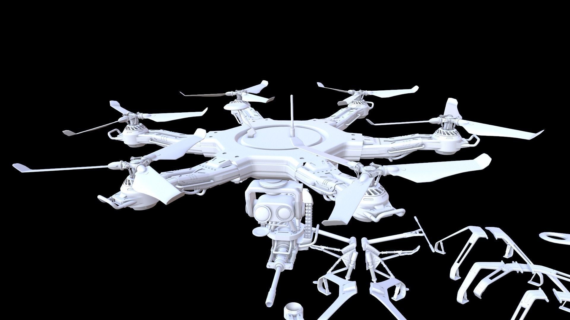 Drone Kitbash3d 3D model | CGTrader