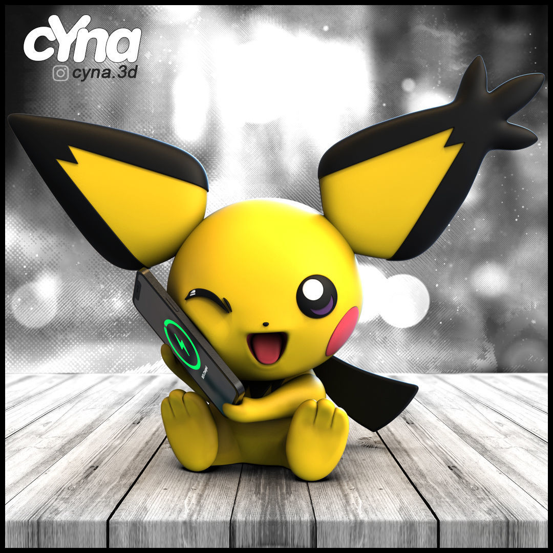 Pichu Pokemon Charging Station - 3D model 3D printable | CGTrader