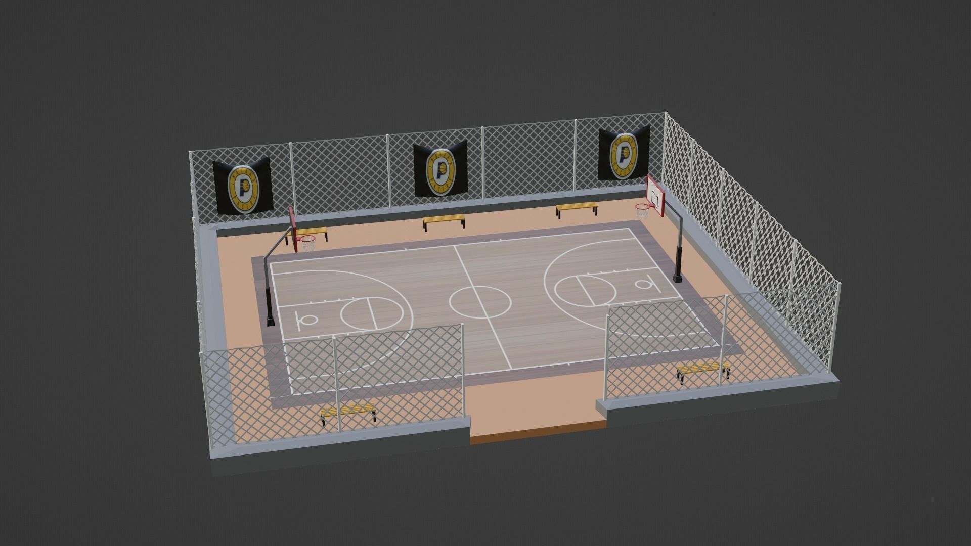 3D model Basketball Stadium - Indiana Pacers VR / AR / low-poly | CGTrader