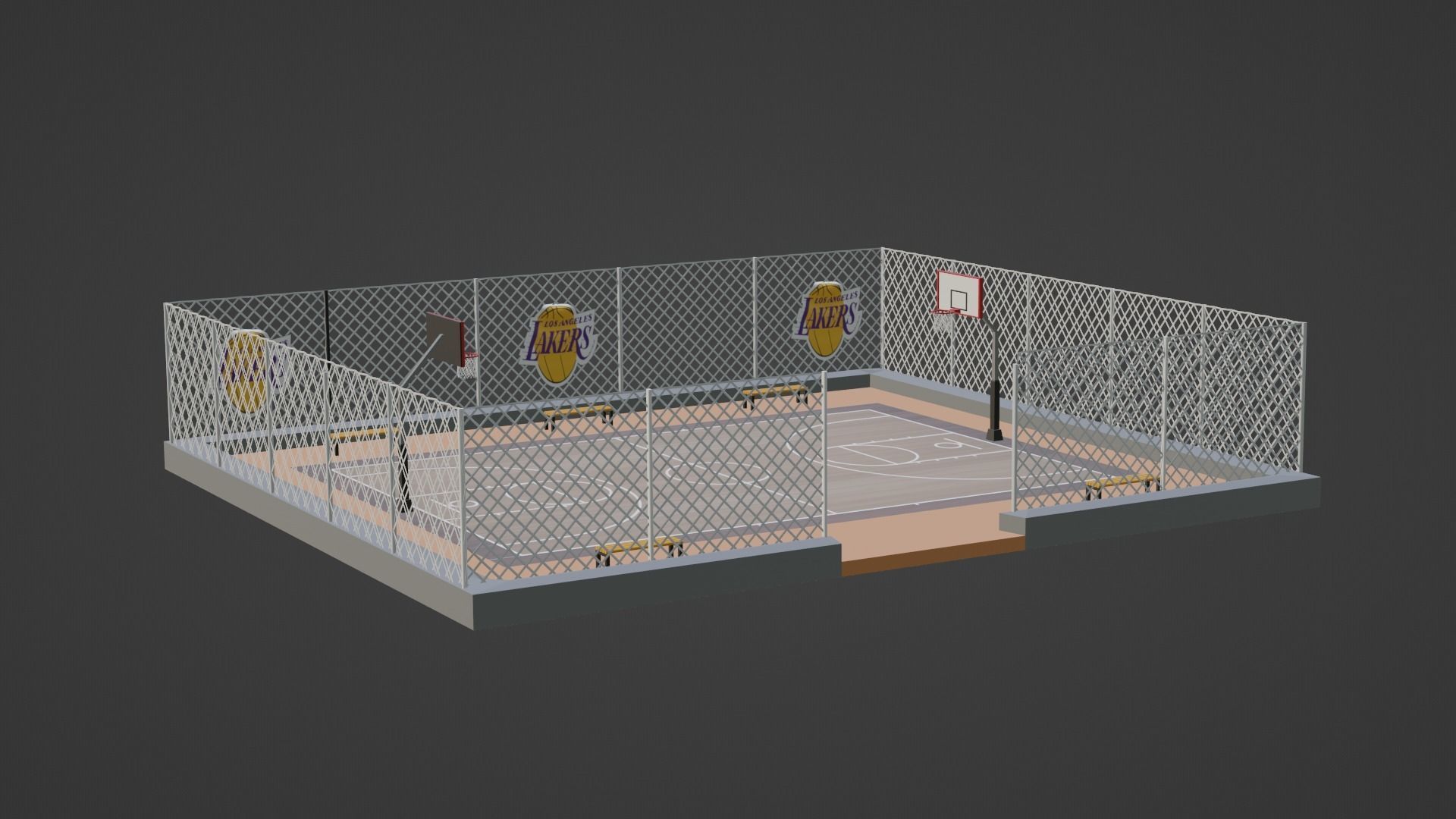 3D model Basketball Stadium - Los Angeles Lakers VR / AR / low-poly ...