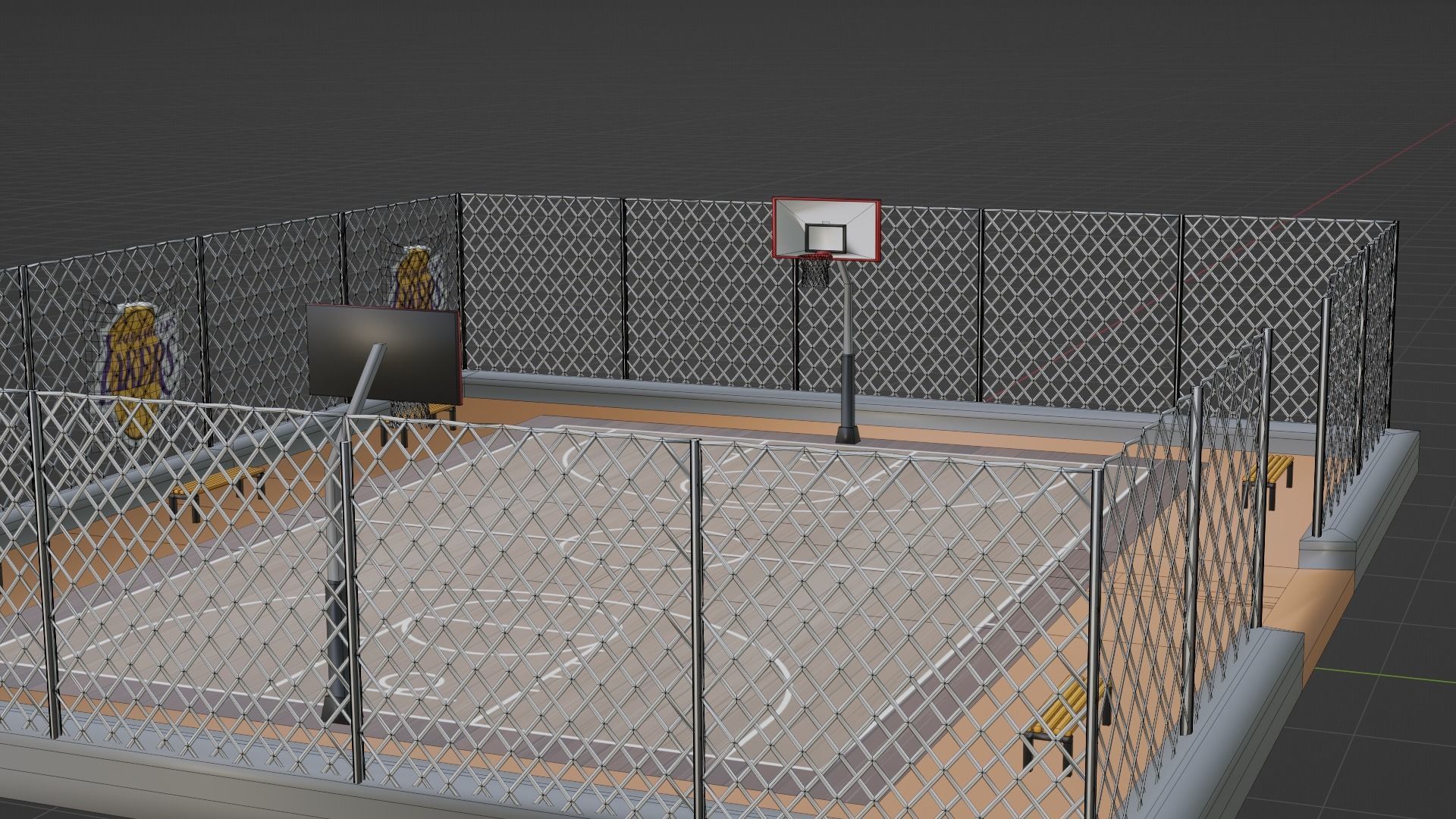 3D model Basketball Stadium - Los Angeles Lakers VR / AR / low-poly ...
