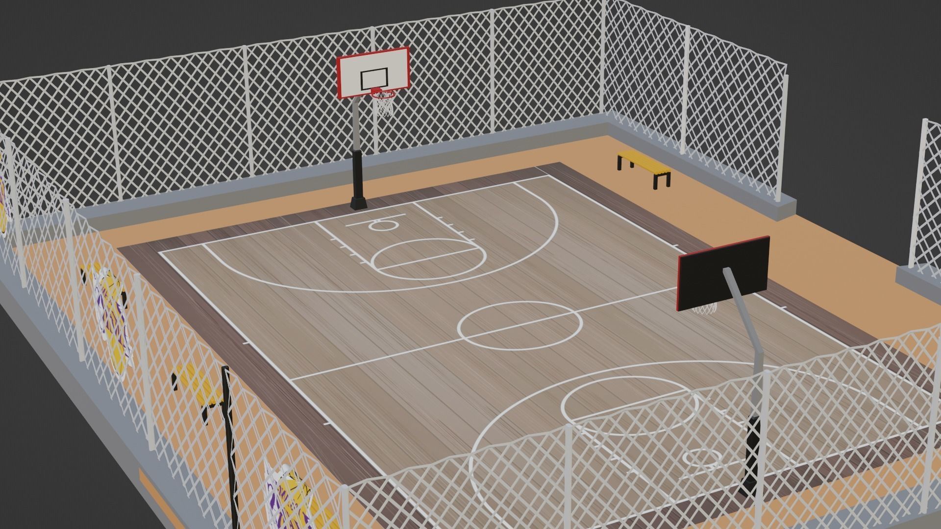 3D model Basketball Stadium - Los Angeles Lakers VR / AR / low-poly ...