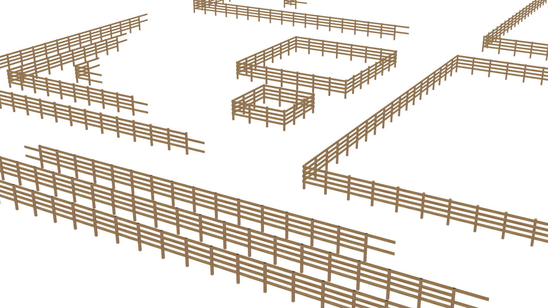 Modular Livestock Fence 3D model | CGTrader