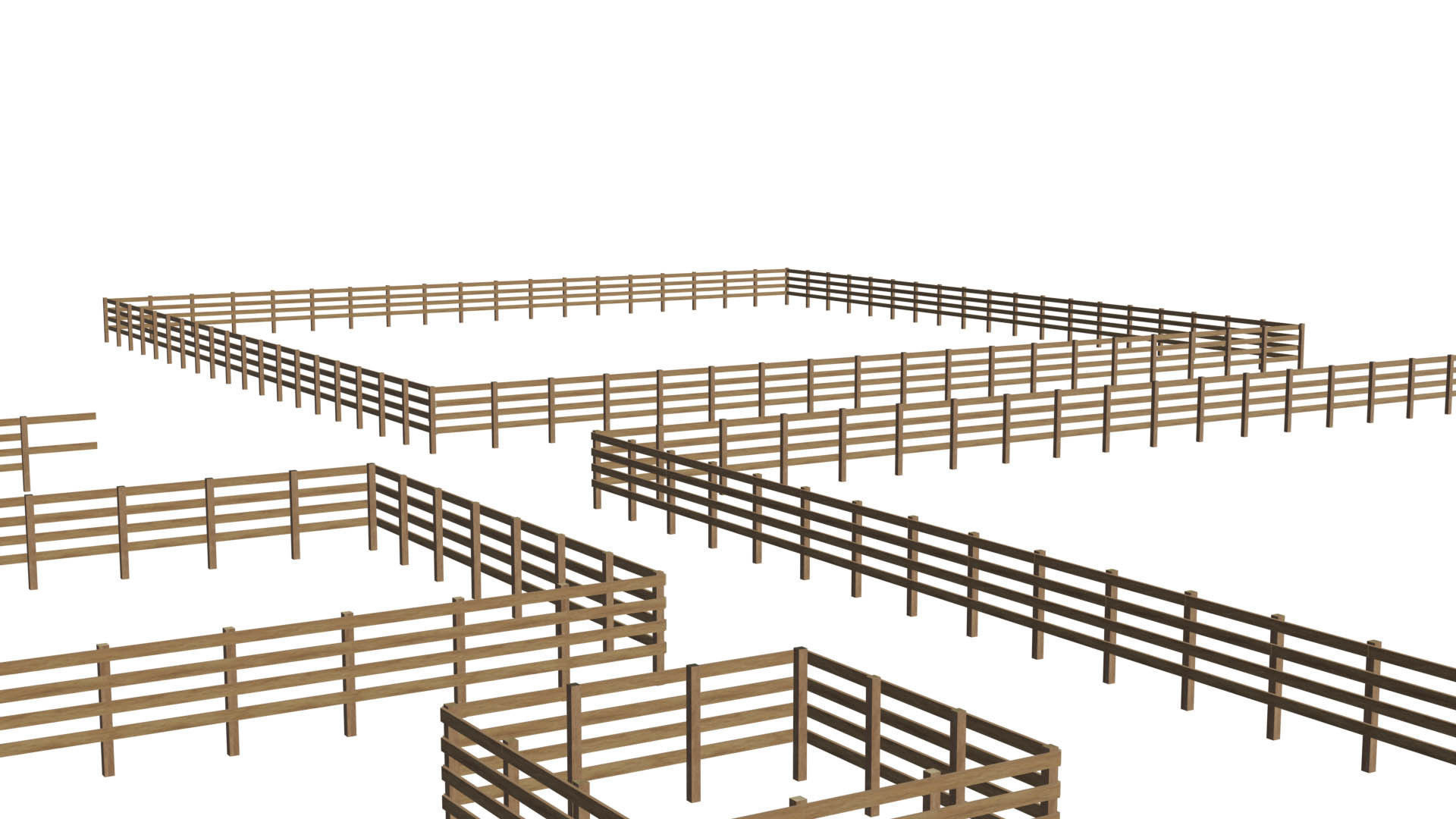 Modular Livestock Fence 3D model | CGTrader